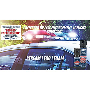 Pepper Enforcement Metal Belt Clip Holster for 4 oz. Canisters - Tactical Pouch Police Duty Belt - Pepper Spray Not Included