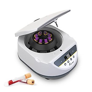 LAB FISH Lab Benchtop Centrifuge Machine 8 x 2ml/5ml/10ml/15ml Capacity Test Tubes,Low Speed 500-5000r/min,Max 3074xg RCF