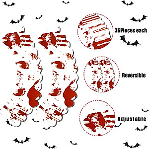 72PCS Halloween Cupcake Toppers Supplies 36 PCS Zombie Hand Tombstone Cupcake Toppers And 36 PCS Horror Red Handprint Cupcake Wrapper For Halloween Party Zombie Theme Party
