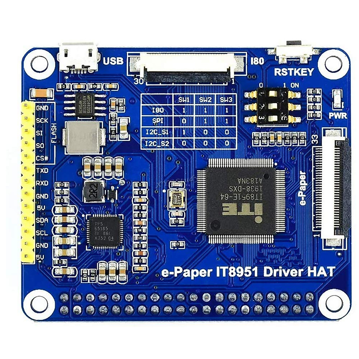 13.3inch e-Paper e-Ink Display HAT for Raspberry Pi Resolution 1600×1200 Black/White 16 Grey Scales USB/SPI / I80 Partial Refresh Support @XYGStudy