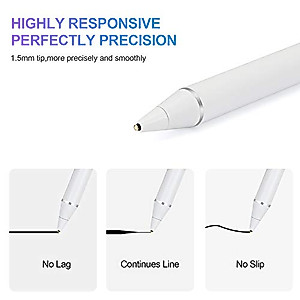 Stylus Pen for Touch Screens, Active Pen Digital Pencil Fine Point Compatible with iPhone iPad and Other Tablets …