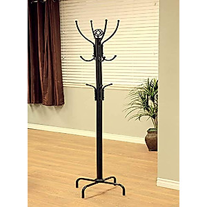 Frenchi Home Furnishing CR002 Coat Rack, 12 Hook, Black