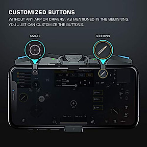 GameSir F4 PUBG Mobile Game Controlle, Mobile Gaming Trigger for Fortnite/COD/Rules of Survival, Gaming Grip Joysticks for 4.5-6.5 inch iOS Android Phone
