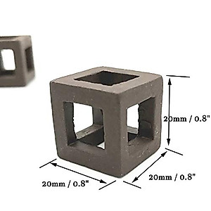 XMHF Ceramic Aquarium Small Fish Shrimp Crayfish Breeding Cube Block Shelter 5 Pcs