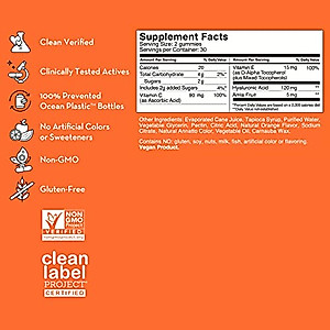 HUM Glow Sweet Glow Skin Supplement & Beauty Gummies - Hyaluronic Acid, Vitamin C + Vitamin E Gummies for Hydrated Skin - Collagen Gummies for Smooth Lasting Plump & Glowing Skin (60 Vegan Gummies)