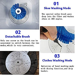 Portable Mini Washing Machine,Semi-Automatic,Three functions of washing shoes washing Clothes Spin-Dry,9.9 lbs Capacity