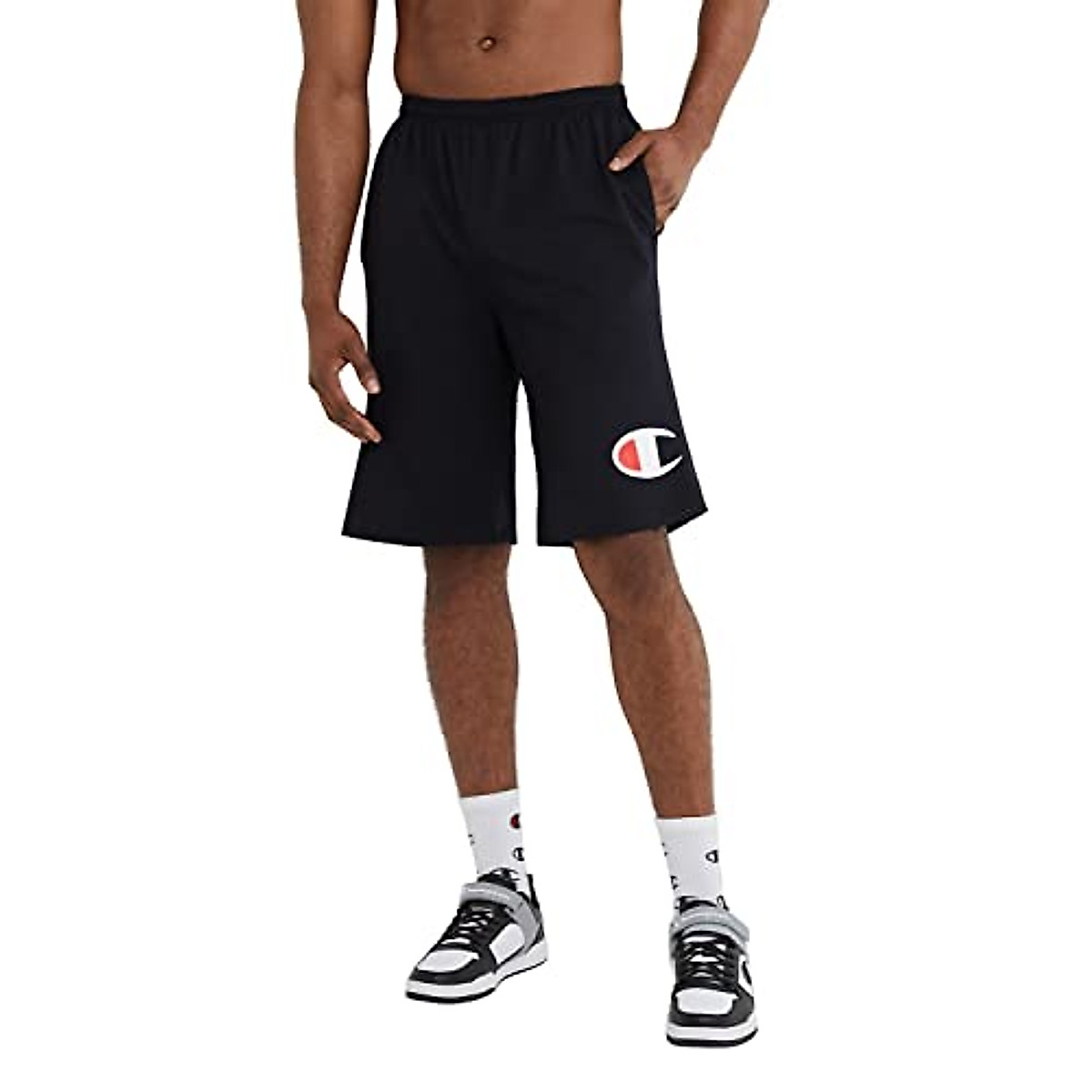 Champion Men's Graphic Jersey Short, black, X Large