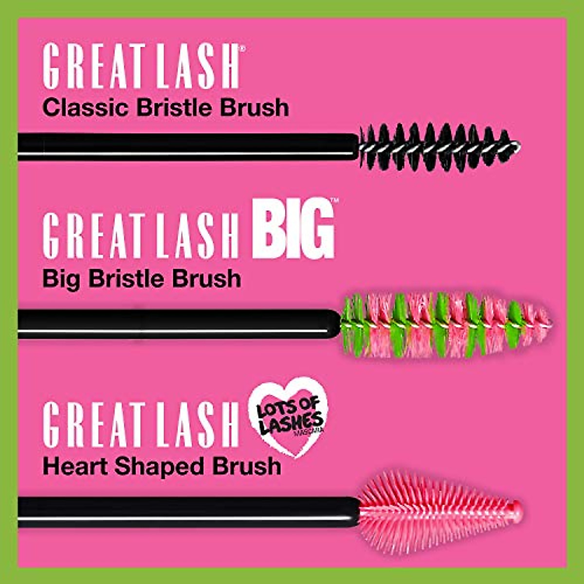 Maybelline Great Lash Washable Mascara, Volumizing Lash-Doubling Formula That Conditions As It Thickens, Blackest Black, 1 Count