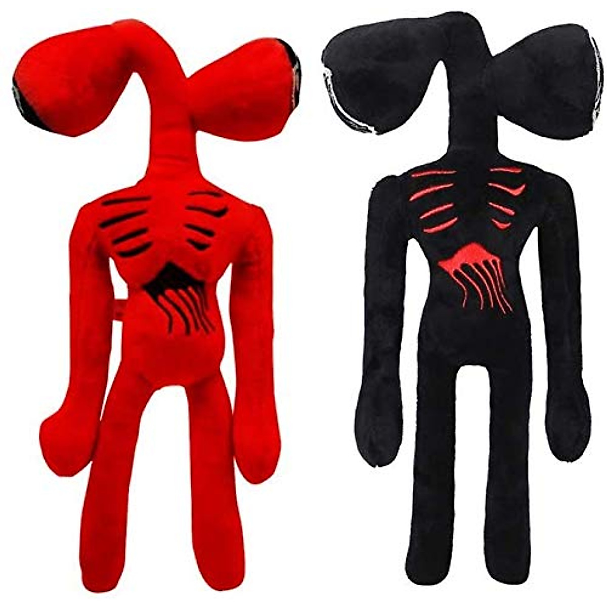 Siren Head Plush Figure Toy Stuffed Toy Doll for Kids Children -2PCS, Black&Red