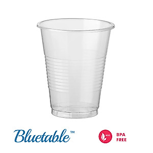 Plastic Cups Bulk Disposable Clear Cups 7 oz - 1200 Count Case BPA-Free - Good For Cold Drinks, Party Cups, Water Cooler Dispenser, Transparent Cups for Juice, Ice Tea, Soda [1200 Pack/Case]