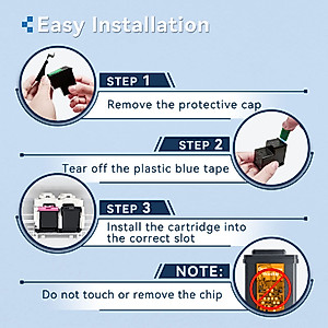 AAKIDInk Remanufactured Ink Cartridge Replacement for HP 62XL, Black