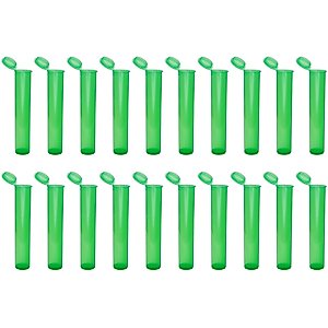 Sandhill Tools Airtight Squeeze Top Smell Proof Containers 116 Dram Green Transparent, Child Resistant Pop Top, Herbs, Spices and Dry Food Storage (Pack of 20)