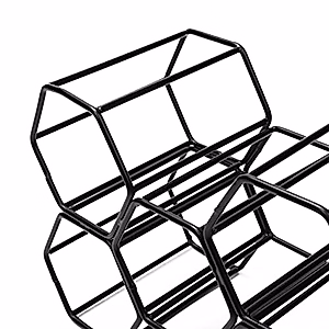 Mind Reader Alloy Collection, Wine Rack, 5 Bottle Capacity, Countertop Organizer, Metal, Black