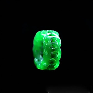 通用 New emerald ring men's and women's universal ring hollowed out carved jade ring couple marriage jewelry (10)