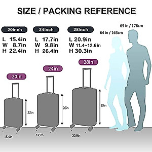 Tiktun Luggage, PC+ABS Hardshell Lightweight Durable Spinner Wheels Suitcase, Silver, 3-Piece Set (20"/24"/28")