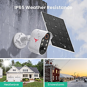 SJCODE 1080P Security Camera Wireless Outdoor with Solar Panel for Home Security, Color Night Vision, PIR Motion Detection, Cloud Storage, 4 Spotlights, 2-Way Audio, Bullet Surveillance Cam