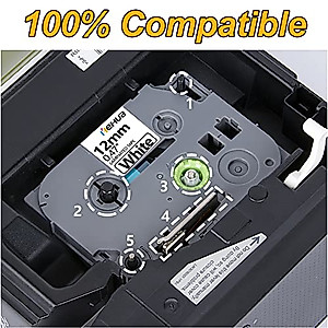 Hehua Tze Tz Tape 12mm 0.47 Laminated Tape Compatible for Brother Label Maker Tape TZe-231 TZe-131 for Ptouch PTD210 PTH110 PTD400 PTD600 ( Black on White/ Clear, 3+3 Pack )
