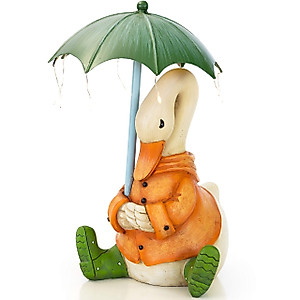 VP Home Quacking in The Rain Duck Solar Powered LED Outdoor Decor Garden Light
