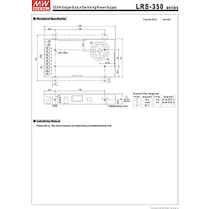 MEAN WELL MW LRS-350-36 36V 9.7A 350W Single Output Switching Power Supply