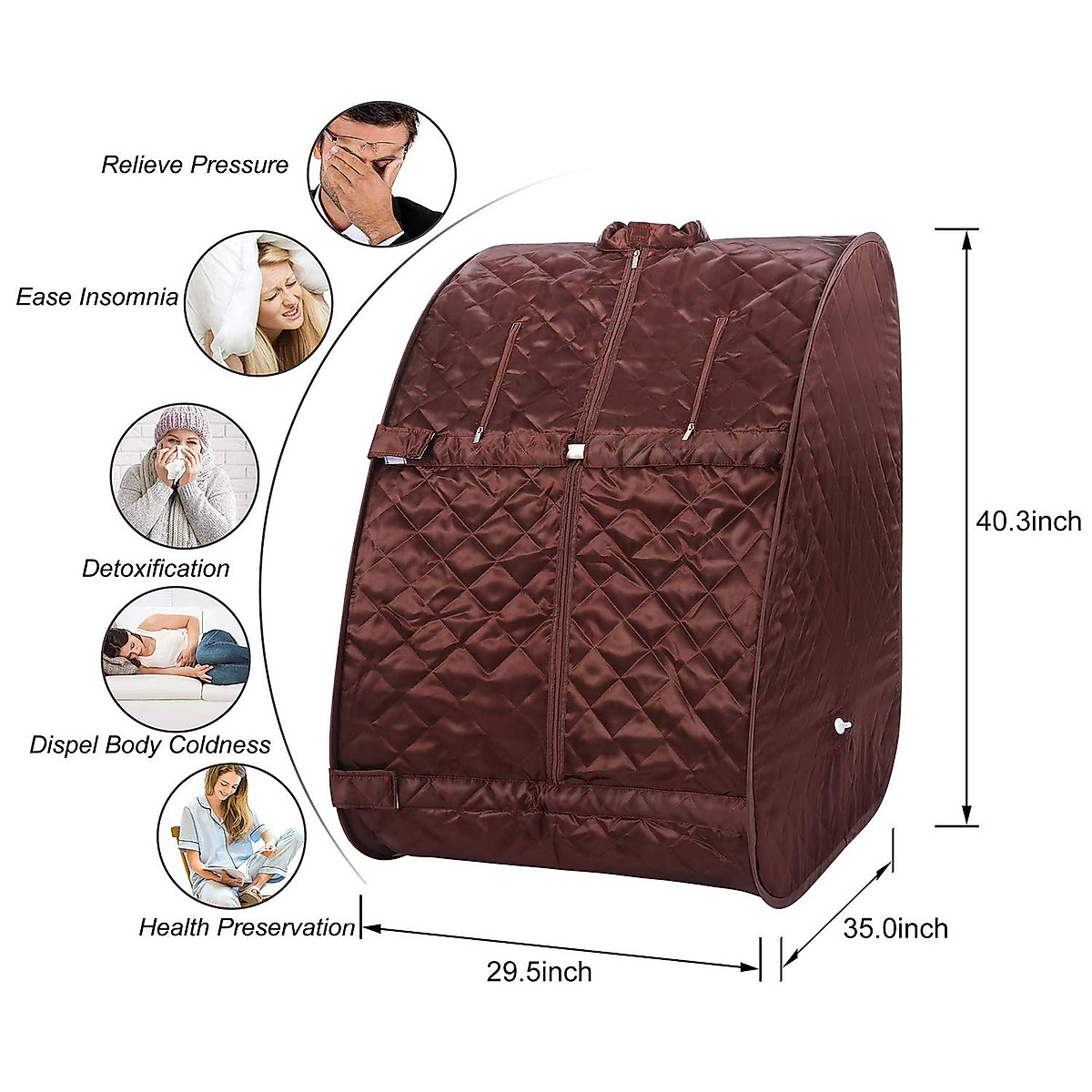 OPPSDECOR Steam Sauna Spa Portable Foldable Personal Indoor Sauna Tent Pot for Therapeutic Reduce Stress Fatigue with Remote Chair Indoor Home