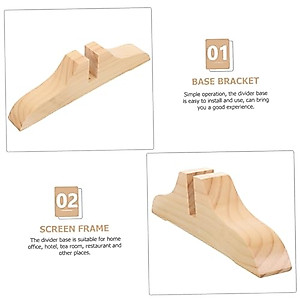 TOKIDNY 2pcs Screen Base Thickened Divider Stand Room Dividers Stand Dressing Screens Room Dividers Base Room Screen Supply Household Divider Bracket Removable Office Divider Clamps Wooden