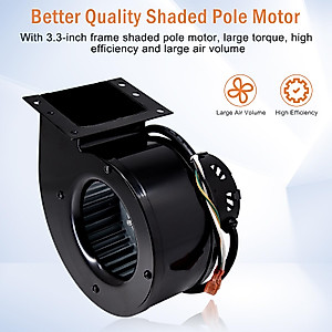 Hipoilk 3-21-33647 Convection Blower Fan for Harman P68, P61, P43, P38, Advance, Accentra 52i Pellet Stove, 3-21-22647 Distribution Blower Fan