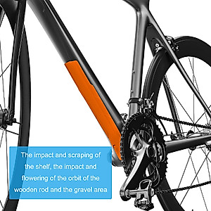 kingsea Mountain Bike Frame Protector,3M MTB Bicycle Down Tube Frame Guard for Mountain Bike Road Bike from Collision and Scratch(Rhombus Orange)