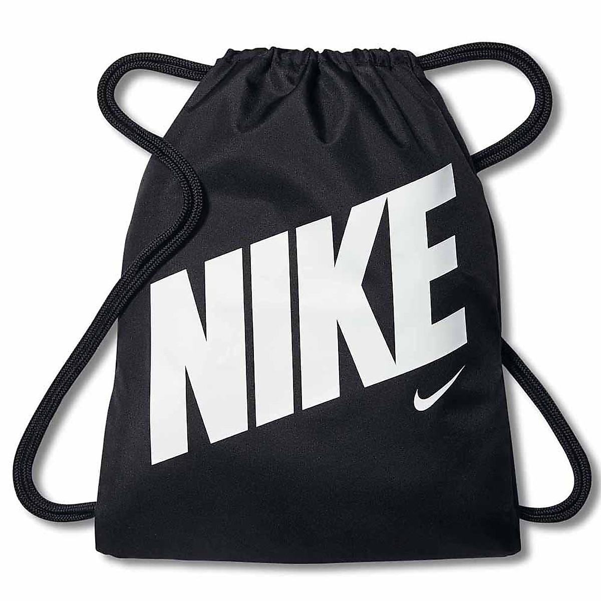 NIKE Kids' Graphic Gym Sack, Black/Black/White, One Size