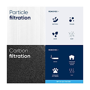 BLUEAIR Blue Pure 121 Genuine Replacement Filter, Extra Protection Particle and Activated Carbon, Fits Blue Pure 121 Air Purifier