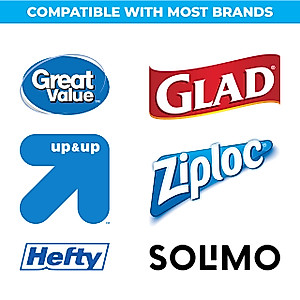 VerveMade Bamboo ziplock bag storage organizer - Premium kitchen drawer organizer- wooden baggie holder with larger quart size - Compatible with Gallon, quart, sandwich, and snack baggies.