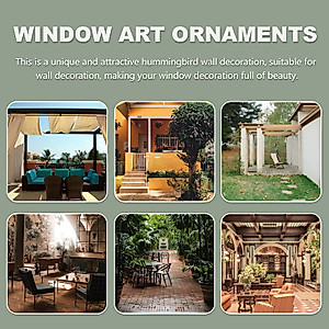 BESTOYARD Metal Wind Chimes Blue Hummingbird Pendant Metal Sun Visor Bird Series Bird Series Sculpture Pendant