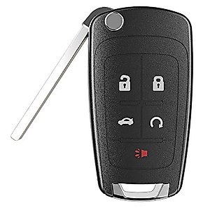 VOFONO 5 Buttons Flip Car Key Fob Fits for Chevy Camaro 2010-2018/Chevy Cruze 2011-2016/Chevy Equinox 2010-2019/Chevy Malibu 2013-2016 Replacement for P/N: OHT01060512