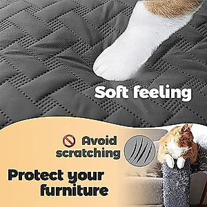 gogobunny 100% Double Sided Waterproof Dog Blanket Soft Pet Bed Cover Reversible Protect Furniture Couch Sofa Car for Puppy Cat Kids (Dark Grey/Light Grey, 68x82 Inch (Pack of 1))