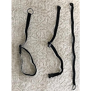 Carrier strap for single or multiple pairs of skis, poles, boots or snowboards