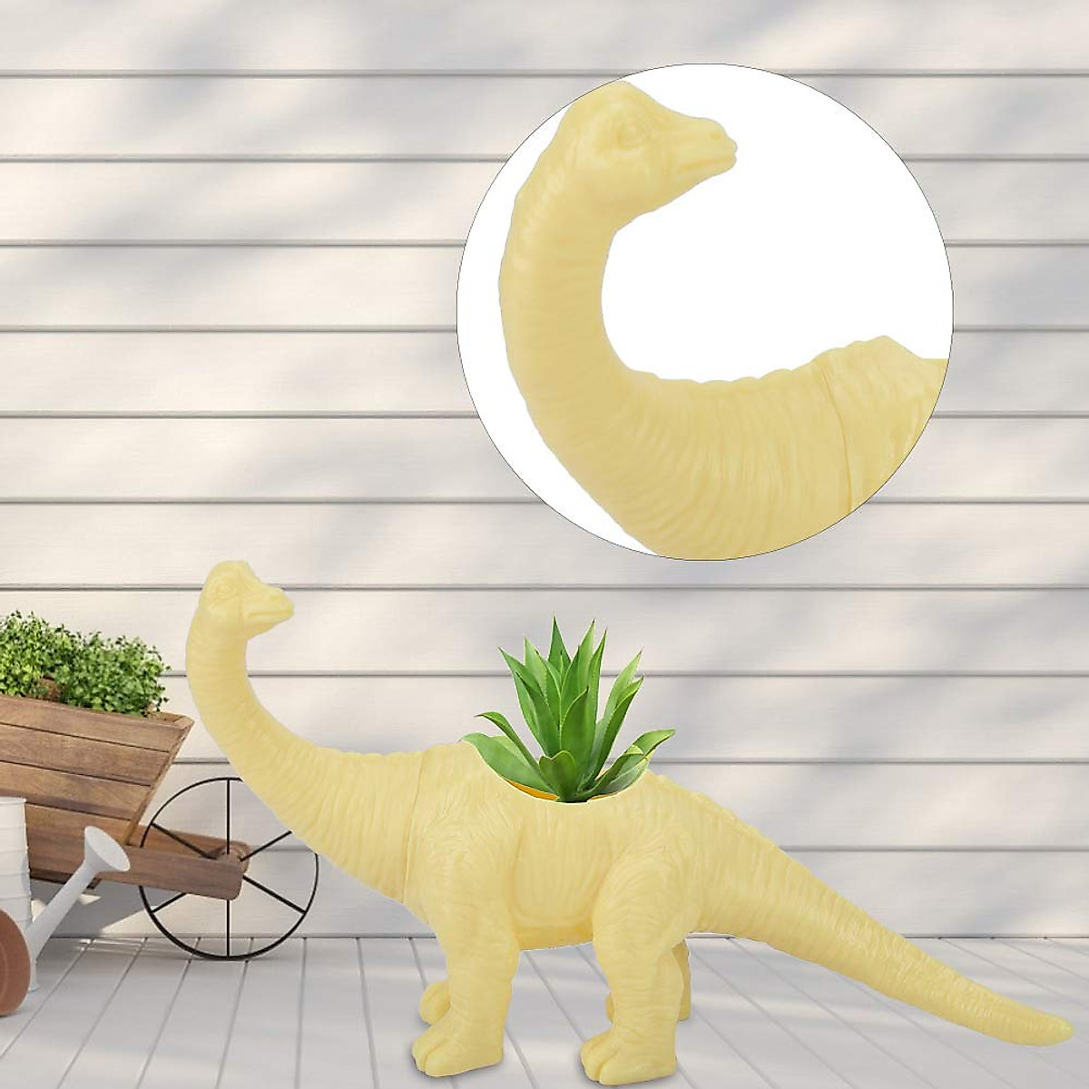 Haofy Dinosaur Succulent Planter Pot, Flower Bonsai Potting Flower Planter Gardening Planter Container for Indoor/Outdoor Garden Home Office Decoration (F)