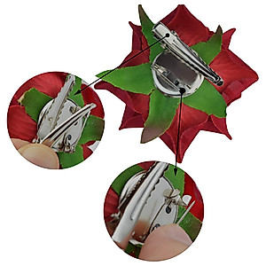 Topbuti Rose Hair Clip Flower Hairpin Rose Brooch Floral Clips, 4 Pcs Fabric Rose Flowers Hair Clips Mexican Hair Flowers Pin up Headpieces for Woman Girl Wedding Party Mother's Day