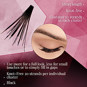Ardell False Eyelashes Double Up Individuals Knot-Free Short Black 4 Pack