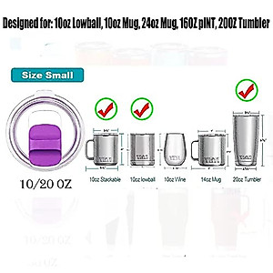 20oz Magnetic Tumbler Lid for YETI Rambler, Ozark Trail, and Old Style RTIC. Magnetic slider replacement, Magnetic Spill Proof Tumbler Cover included(5 Pack)
