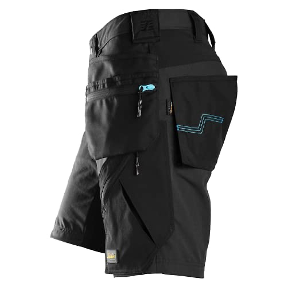 Snickers Workwear LiteWork Lightweight Work Shorts with Holster Pockets 6110 Black