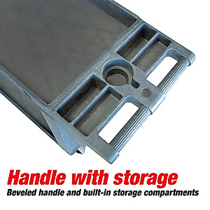 Lauco Heavy Duty Polypropylene Utility Cart - ﻿16 in x 33 in - Industrial Cart with Full Swivel Wheels Safely Holds up to 550 lbs - Multipurpose 2 Tier Service Cart for Warehouse, Garage, Cleaning