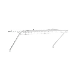 Rubbermaid Linen Closet Shelf Kit, 3-Feet, White, Wire Shelving System for Laundry Rooms, Linen Closets or Basements