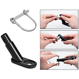 Bicycle Rear Racks Steel Bicycle Trailer Hitch Mount Adapter Replacement Most Bike Cycling Rear Carrier Mount Bike Accessory (2 Pack)