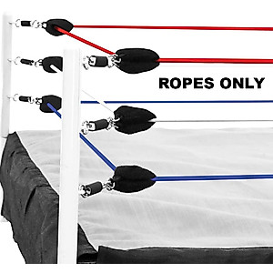 Figures Toy Company Red, White & Blue Ring Ropes for Large 21.5 x 21.5 Inch Wrestling Action Figure Rings (Ropes Only)