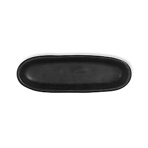 roro Modern Minimalist Matte Black Oval Pinch Bowls | Handmade Ceramic Stoneware | Olive Dish | for Dips, Spices & Gourmet Sauces | Set of 2