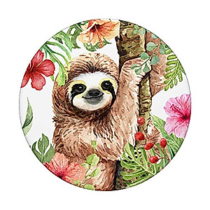 Tropical Animal Pop Gift Cute Socket Sloth For Girls PopSockets PopGrip: Swappable Grip for Phones & Tablets
