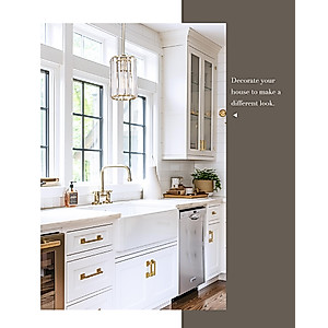 Cargifak Crystal Pendant Light, Mini Chandelier with Gold Finish, Modern Hanging Light Fixture for Kitchen Dinning Room Bedroom, CKPL5510-1P-CG-B