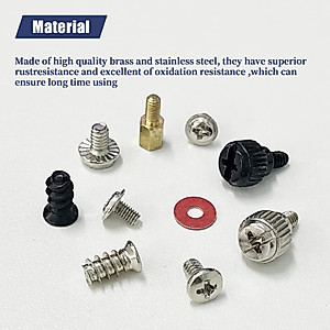 227pcs Personal Computer Screws PC Standoff M3 M5 M6 Phillips Head Assortment Kit for Hard Drive Computer Case Motherboard Fan Power Graphics