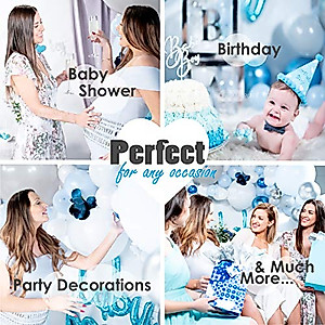 Baby Shower Decorations Boy | 129 Piece Kit with Birthday Balloons | Blue Balloon Arch| Navy Blue Balloons| Baby Blue Balloons| Blue Balloon Garland | Baby Boy Baby Shower Decorations | Its a boy