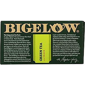 Bigelow Green Tea w/ Peach Tea Bags, 20 ct