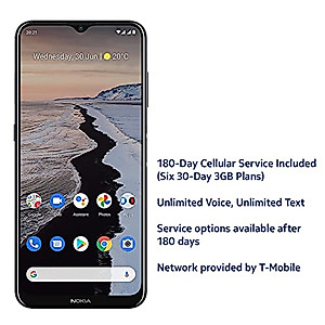 Nokia G10 | Android 11 | Unlocked Smartphone | 3-Day Battery | Dual SIM | US Version | 3/32GB | 6.52-Inch Screen | 13MP Triple Camera | Polar Night